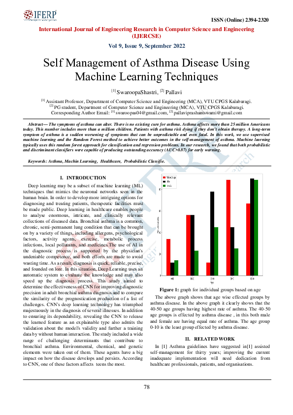 (PDF) Self Management of Asthma Disease Using Machine Learning Techniques