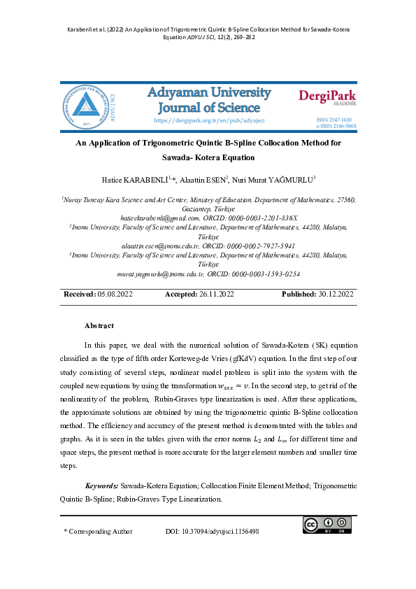 Pdf An Application Of Trigonometric Quintic B Spline Collocation