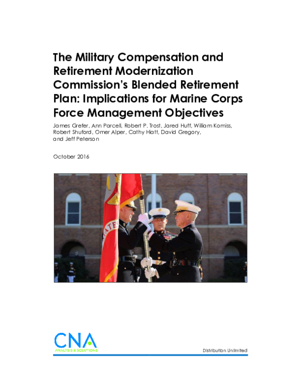 (PDF) The Military Compensation and Retirement Modernization Commission ...