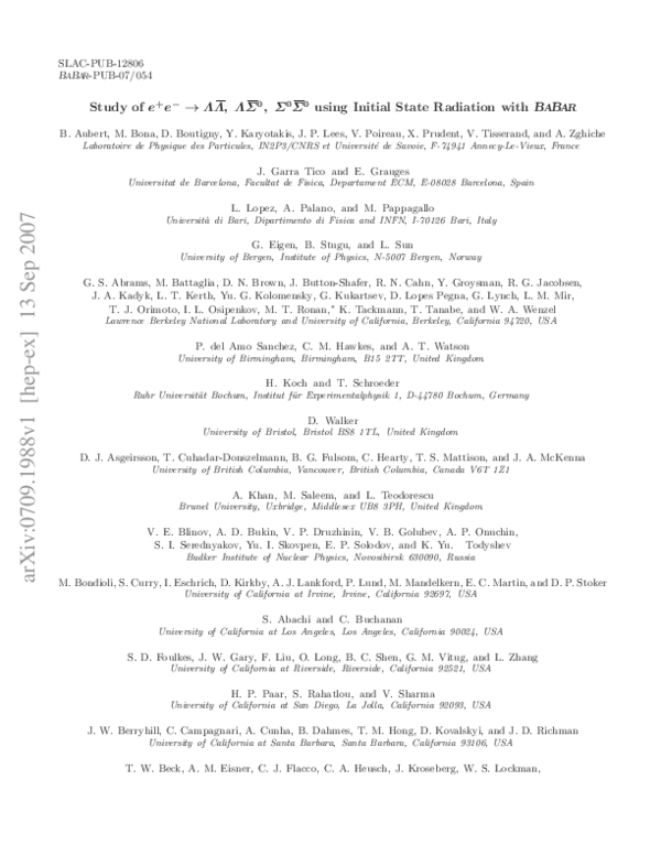 (PDF) Study of e(+)e(-)->Lambda(Lambda)over-bar, Lambda(Sigma)over-bar(0), Sigma(0)(Sigma)over ...
