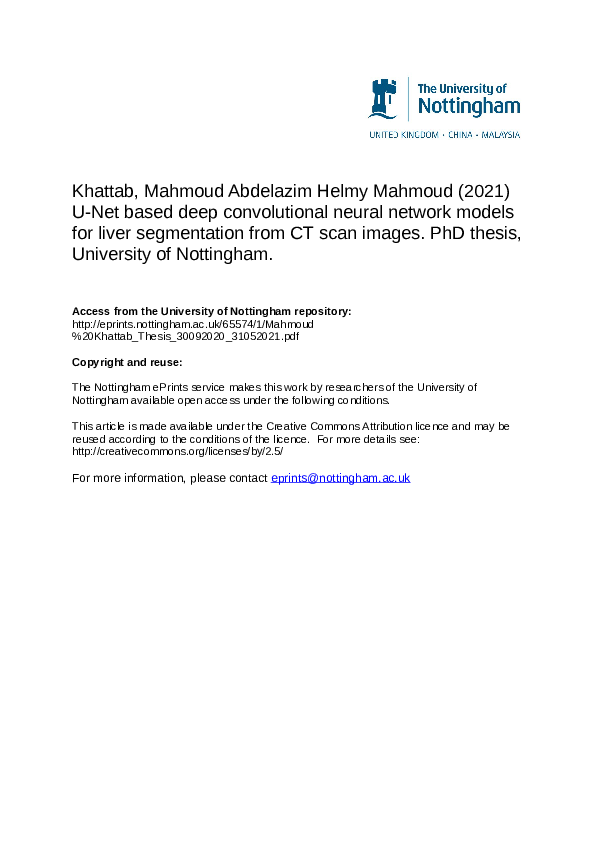 Pdf U Net Based Deep Convolutional Neural Network Models For Liver