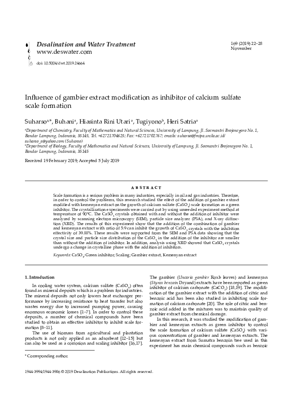 (PDF) The influence of gambier extract modification as inhibitor of ...