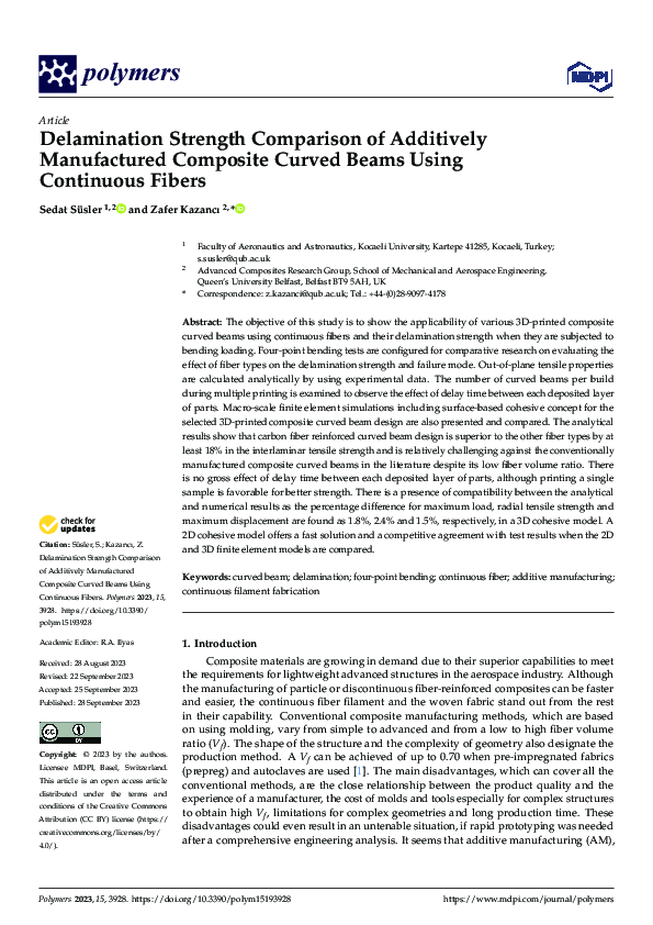(PDF) Delamination Strength Comparison of Additively Manufactured ...
