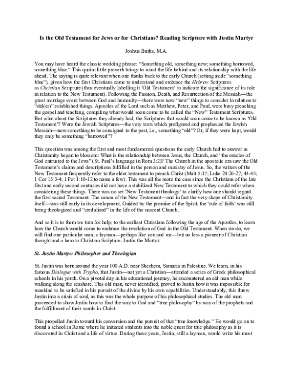 (PDF) Is the Old Testament for Jews or for Christians? Reading ...
