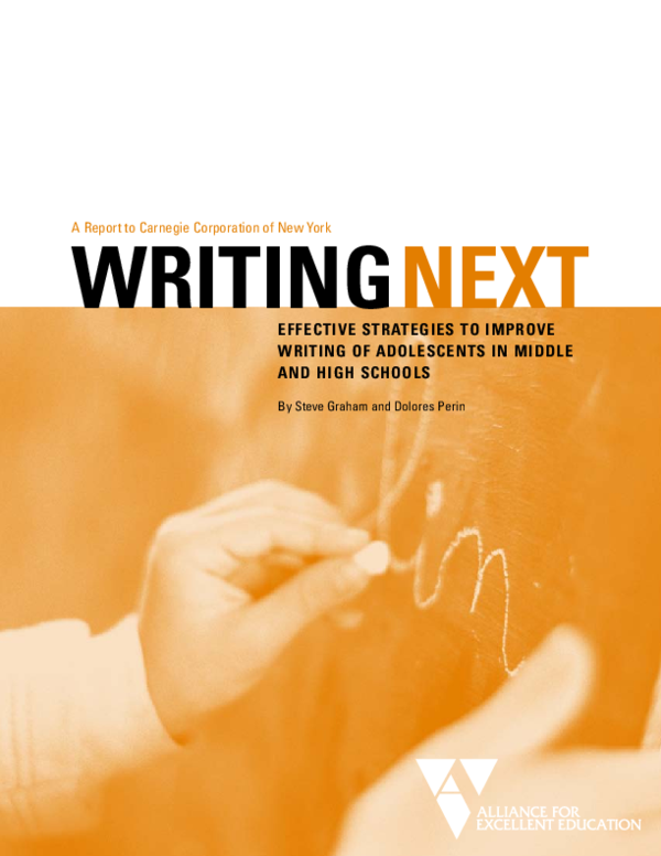 (PDF) Writing Next: Effective Strategies to Improve Writing of ...