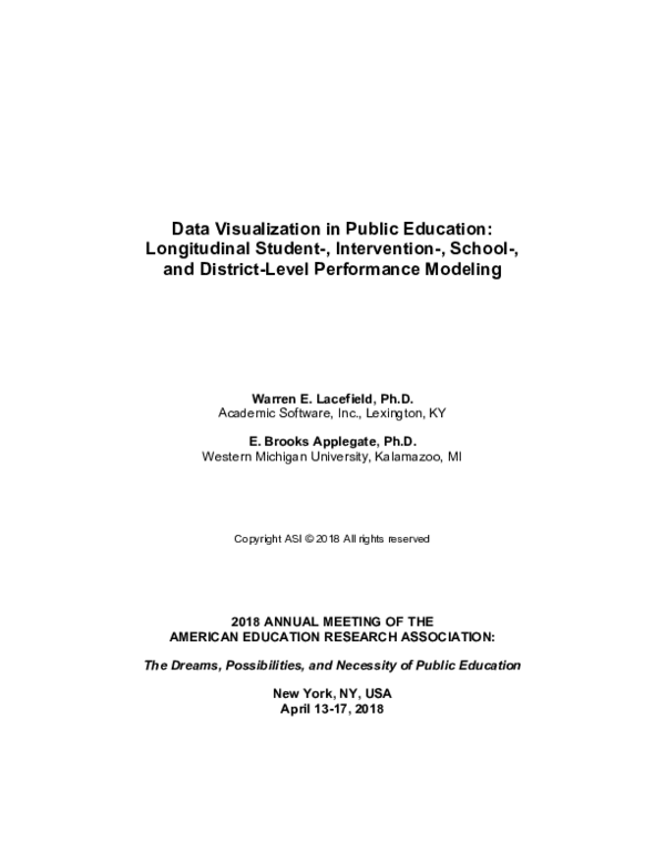 (PDF) Data Visualization in Public Education: Longitudinal Student ...