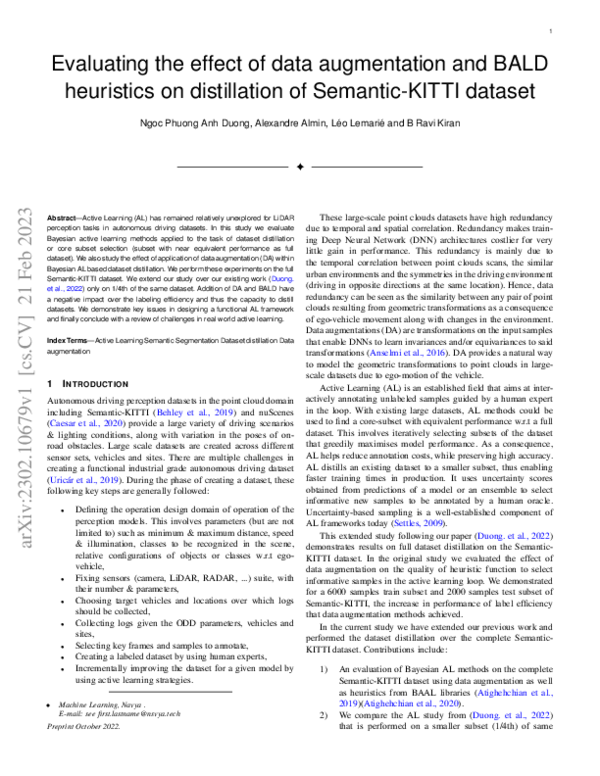 Pdf Evaluating The Effect Of Data Augmentation And Bald Heuristics On Distillation Of Semantic