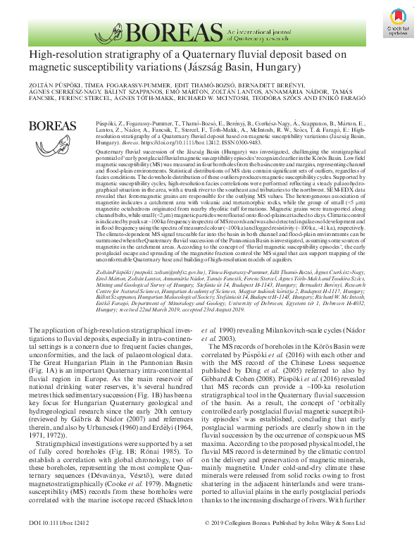 (PDF) High‐resolution stratigraphy of Quaternary fluvial deposits in ...