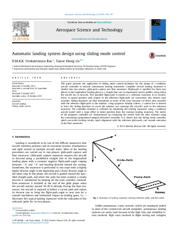 (PDF) Automatic landing system design using sliding mode control | Tiauw H Go - Academia.edu