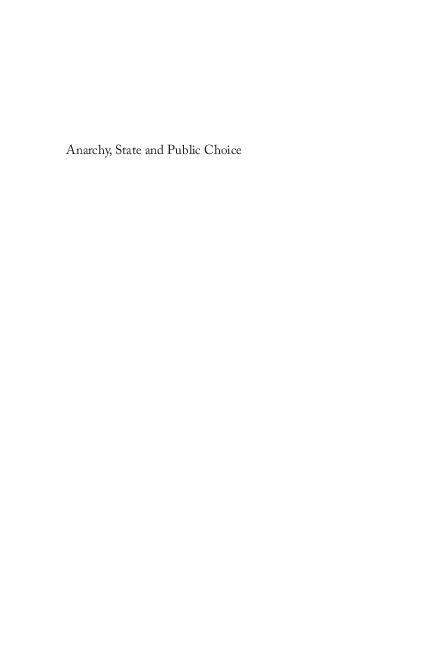 (PDF) Anarchy, State and Public Choice