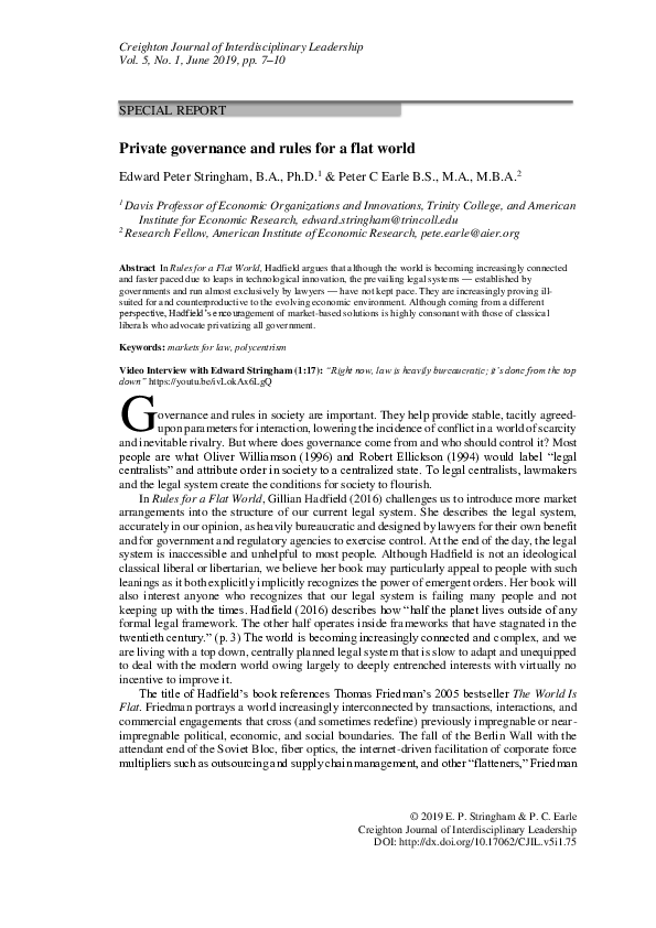 (PDF) Private Governance