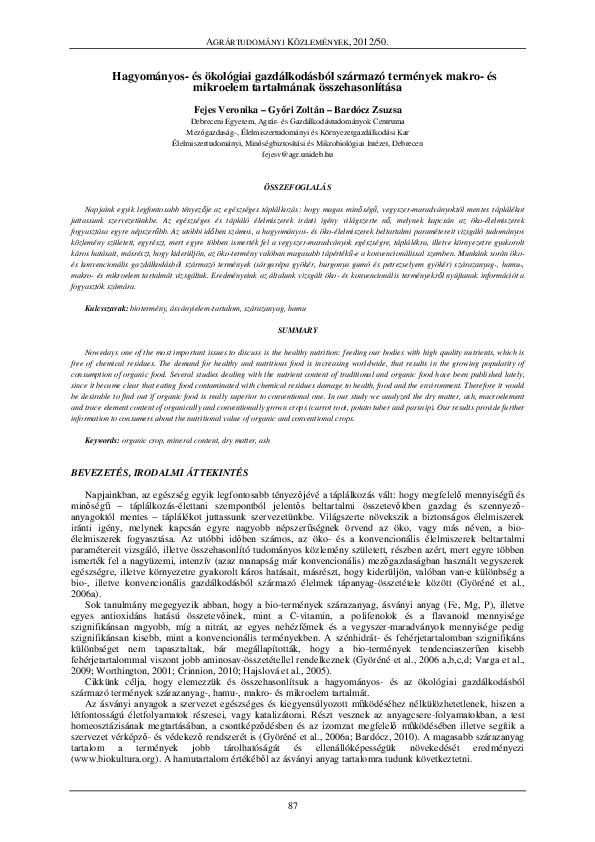 (PDF) Comparison of macroelement and microelement contents of ...
