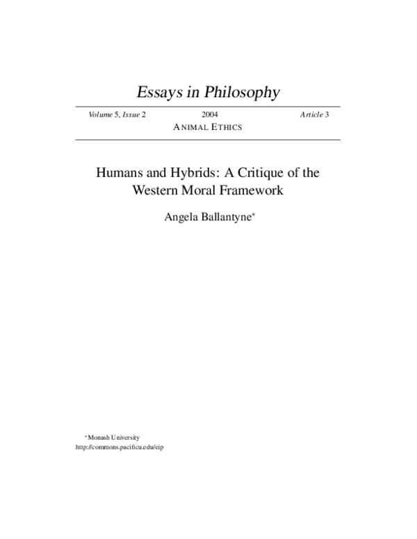(PDF) Humans and Hybrids