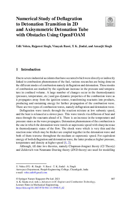 (PDF) Numerical Study of Deflagration to Detonation Transition in 2D ...