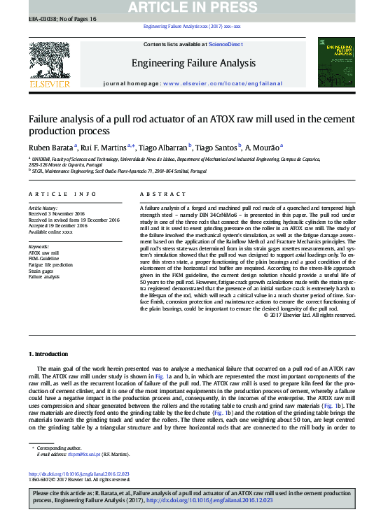 (PDF) Failure analysis of a pull rod actuator of an ATOX raw mill used ...