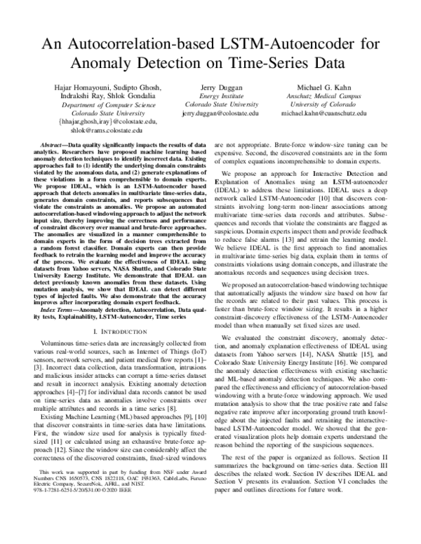 (PDF) An Autocorrelation-based LSTM-Autoencoder for Anomaly Detection on Time-Series Data