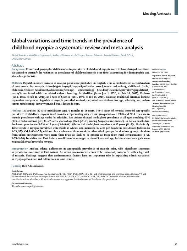 (PDF) Global variations and time trends in the prevalence of childhood ...
