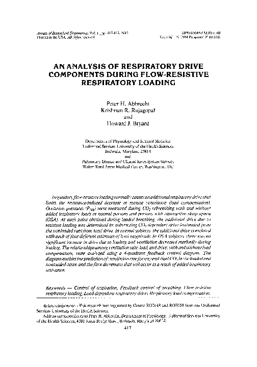(PDF) An analysis of respiratory drive components during flow-resistive ...
