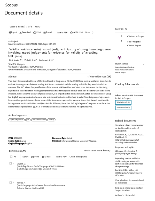 (PDF) Validity Evidence Using Expert Judgment: A Study of Using Item ...