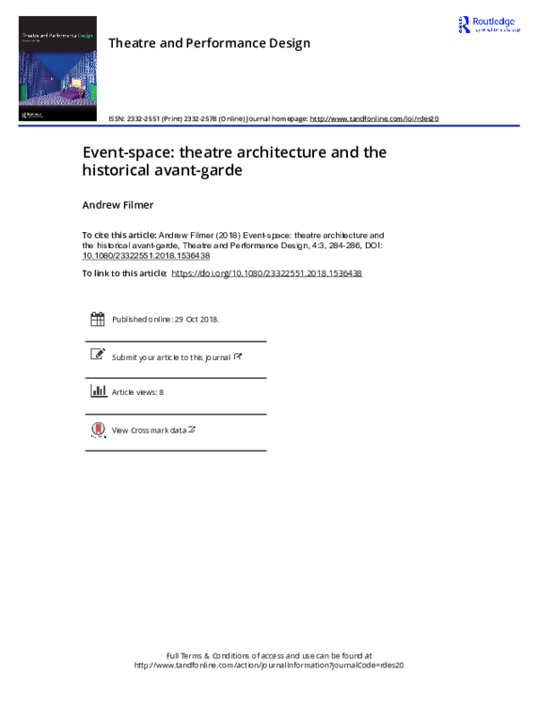 (PDF) Event-Space: Theatre Architecture and the Historical Avant-Garde