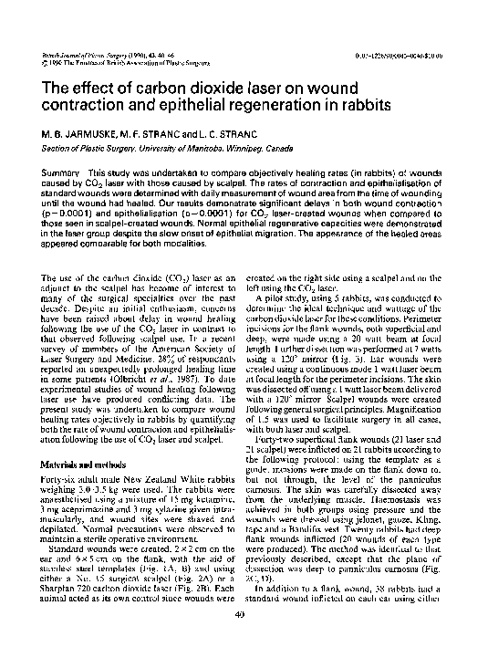 (PDF) The effect of carbon dioxide laser on wound contraction and ...