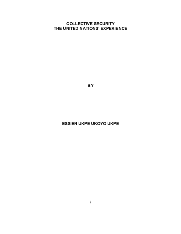 (DOC) Collective Security Book