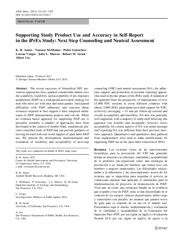 (PDF) Supporting Study Product Use and Accuracy in Self-Report in the ...
