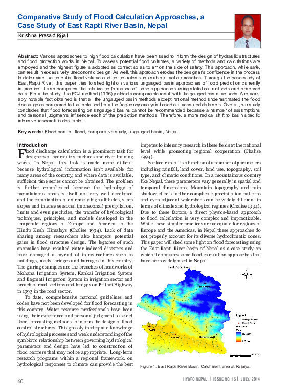(PDF) Comparative Study of Flood Calculation A