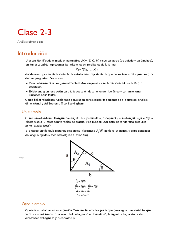 (PDF) Análisis Dimensional - Modelamiento Matemático (Notas de Clase)