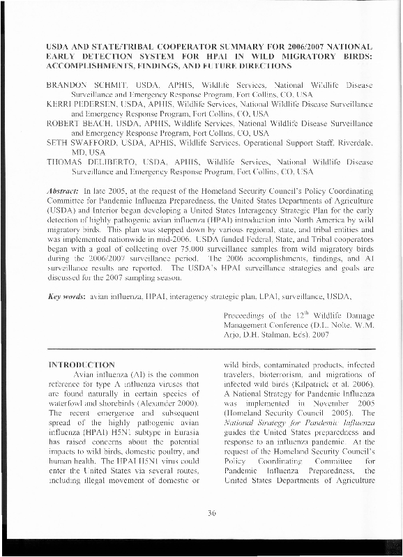 (PDF) USDA and State/Tribal Cooperator Summary for 2006/2007 National ...