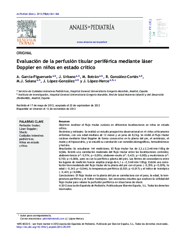 (PDF) Evaluación de la perfusión tisular periférica mediante láser ...