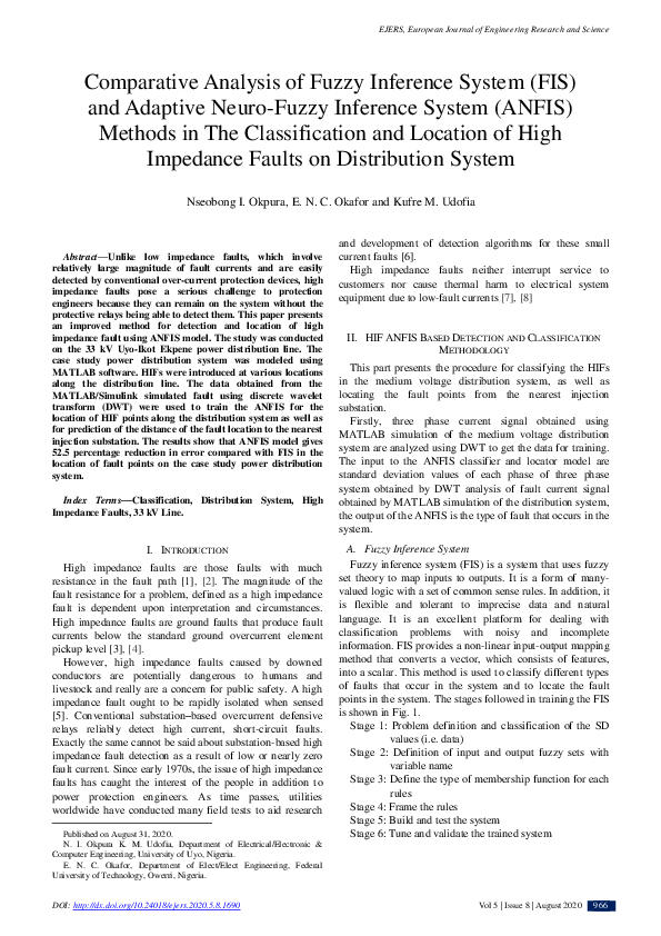 (PDF) Comparative Analysis of Fuzzy Inference System (FIS) And Adaptive Neuro-Fuzzy Inference ...