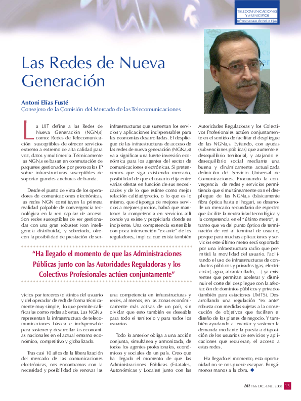 (PDF) Las Redes de nueva generación