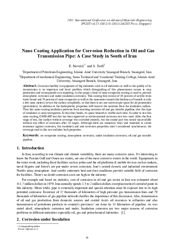 (PDF) Nano Coating Application for Corrosion Reduction in Oil and Gas ...