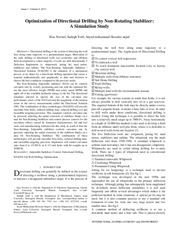 (PDF) Optimization of Directional Drilling by Non-Rotating Stabilizer ...