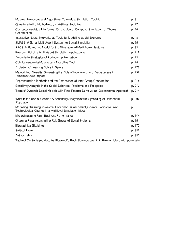 Pdf Models Processes And Algorithms Towards A Simulation Toolkit Nigel Gilbert