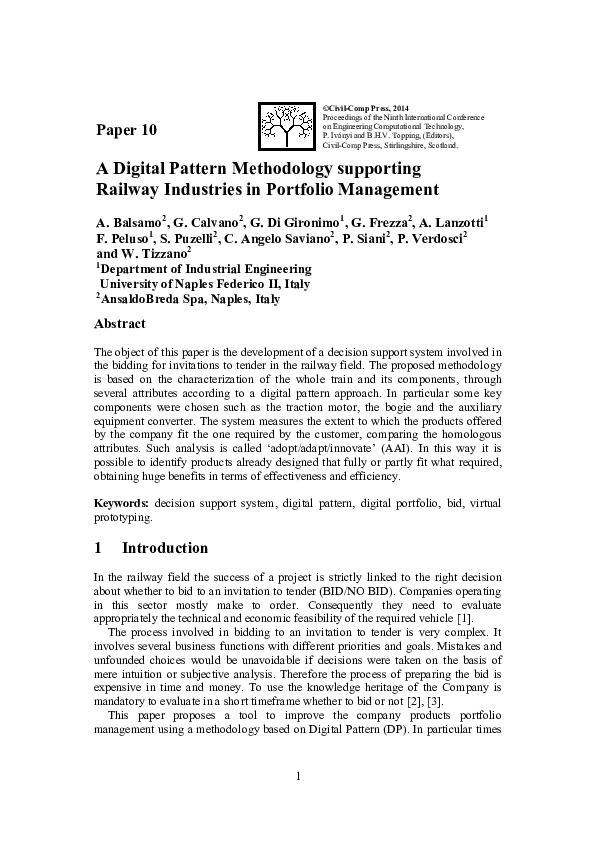 (PDF) A Digital Pattern Methodology supporting Railway Industries in ...