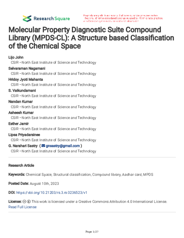 (PDF) Molecular Property Diagnostic Suite Compound Library (MPDS-CL): A ...