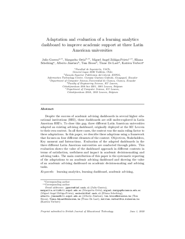 (PDF) Adaptation and evaluation of a learning analytics dashboard to improve academic support at ...
