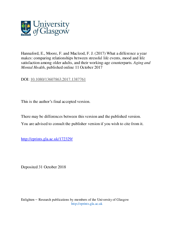 (PDF) What a difference a year makes: comparing relationships between ...