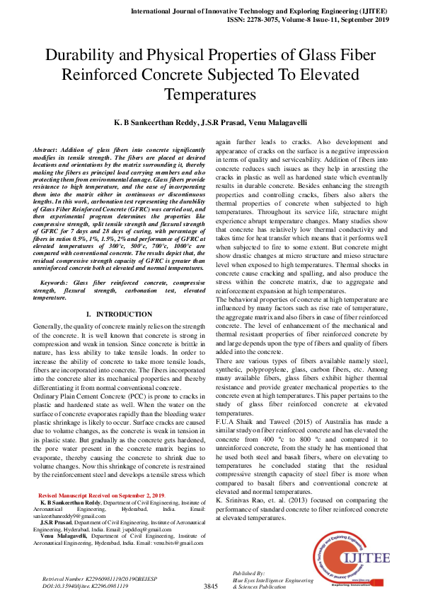 (PDF) Durability and Physical Properties of Glass Fiber Reinforced ...