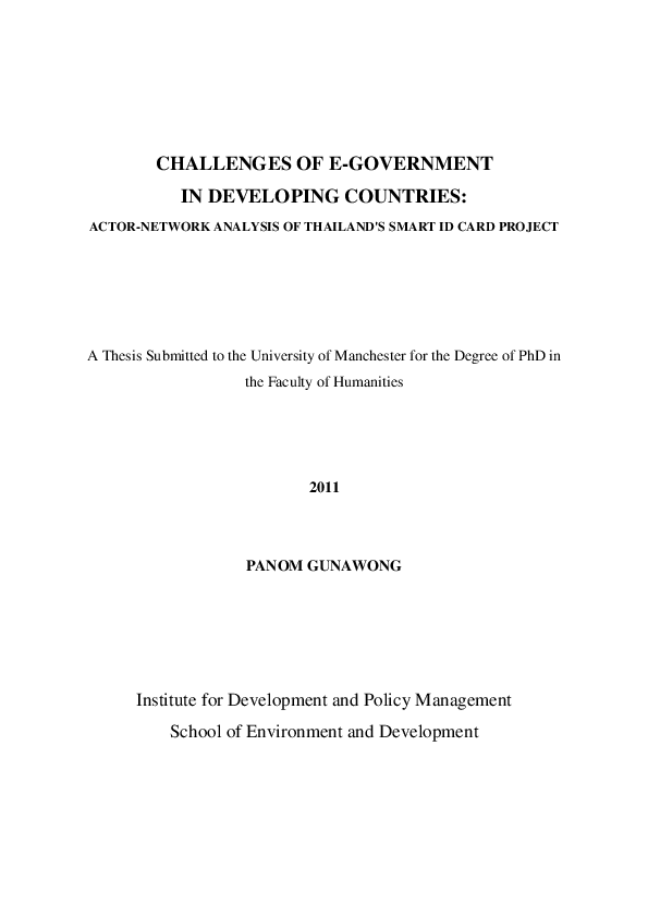 (PDF) Challenges of egovernment in developing countries