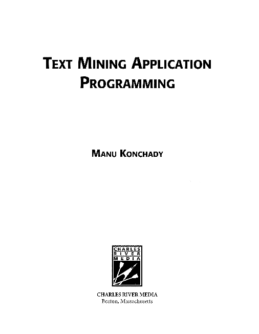 (PDF) Text Mining Application Programming