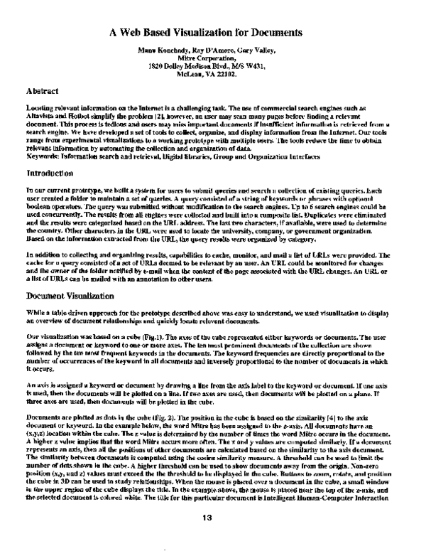 (PDF) A Web based visualization for documents