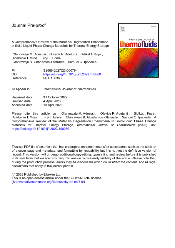 (PDF) Journal Pre-proof A Comprehensive Review of the Materials ...