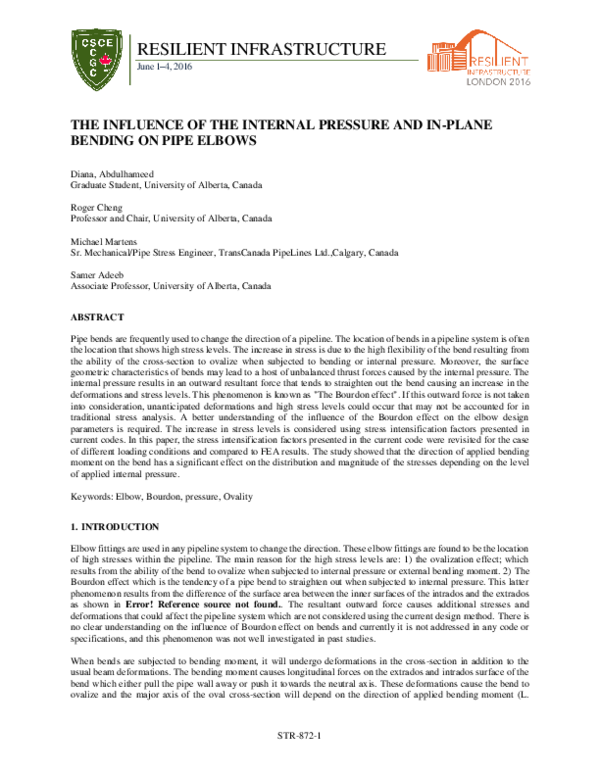 (PDF) STR-872: The Influence of the Internal Pressure and In-Plane ...