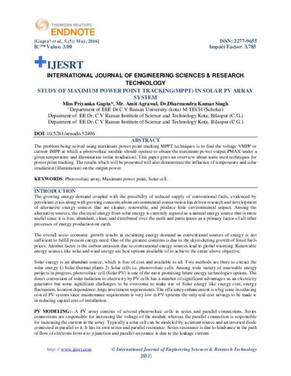 (PDF) Ijesrt International Journal of Engineering Sciences & Research ...