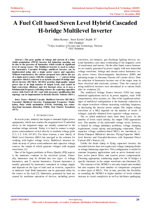 (PDF) A Fuel Cell based Seven Level Hybrid Cascaded H-bridge Multilevel ...