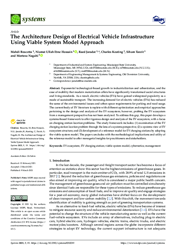 (PDF) The Architecture Design of Electrical Vehicle Infrastructure ...