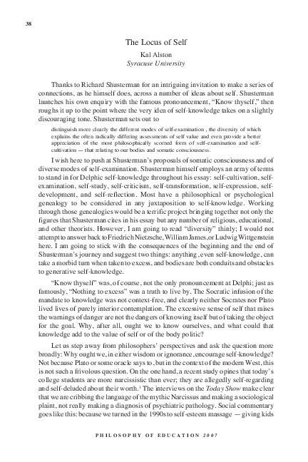 (PDF) The Locus of Self